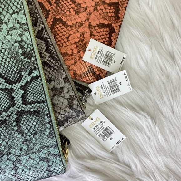Michael Kors | Bags | Michael Kors Embossed Python Xl Wristlet | Poshmark